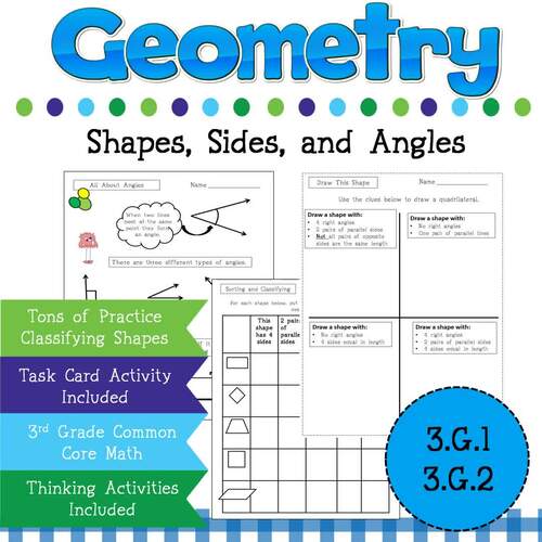 Geometry for 3rd Grade Common Core 3.G.A.1 and 3.G.A.2 by Math - It Works