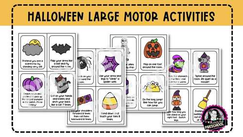 Halloween Brain Breaks Large Motor Activity Cards | Indoor or Outdoor