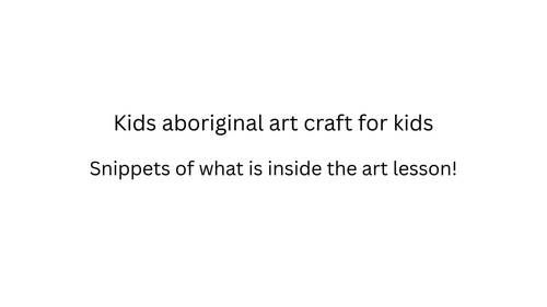 Australia Aboriginal Art Lesson Montessori 1st-4th Grade Painting ...