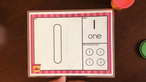 Playdough Roll and Smash Number Mats 0-20 by Kindergarten Parade