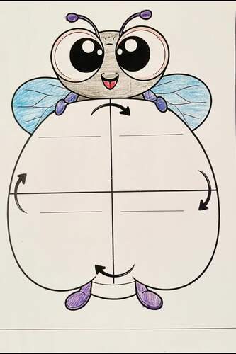 Housefly Life Cycle Craft , Insect Activities , Printable Cut and past