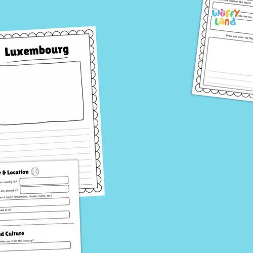 Luxembourg Country Study Research Project Europe Geography Activity ...