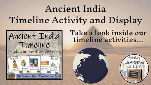 Ancient India Timeline | Sorting & Research Activity with Display