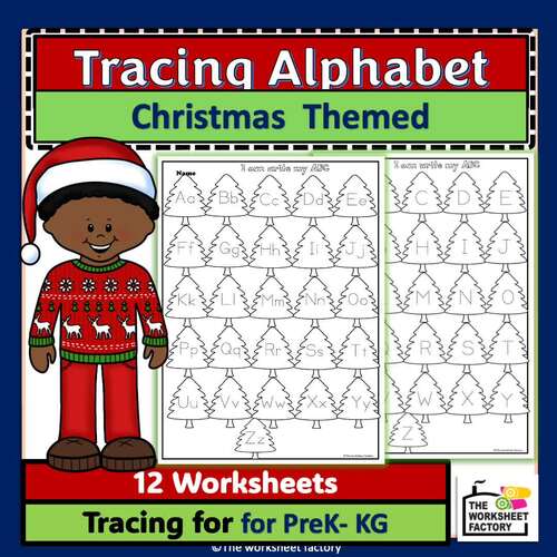 Christmas Tracing Alphabet | Handwriting and Tracing Worksheets for Pre ...