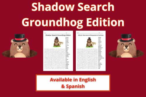 Groundhog Day Word Search. Available in (English & Spanish). For 3rd ...