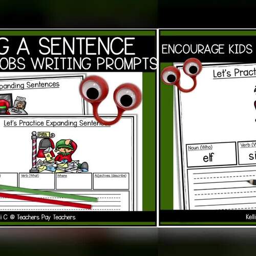 Sentence Writing Activities With December Related Picture Prompts ...