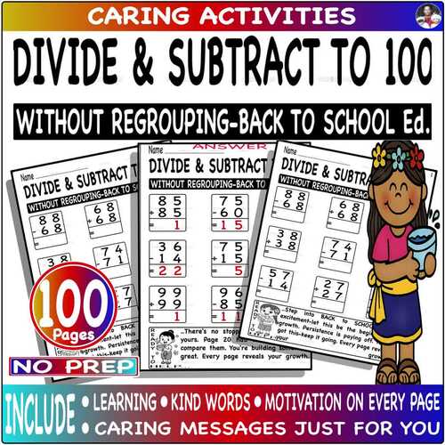 Division andSubtraction to 100 without regrouping Boost Practice - BTS ...