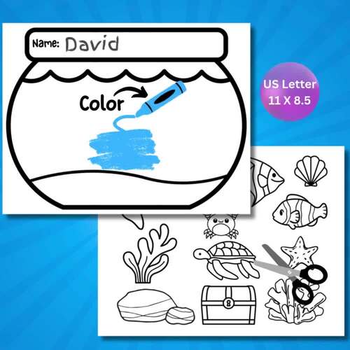 Build a Fish Tank Printable Activity for Kids – Cut and Paste Craft ...