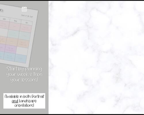 Lesson Plan Template Printable for Teachers | Editable Digital Planner ...