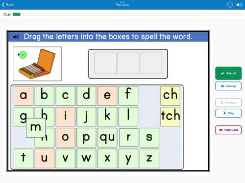 Digraphs CH TCH Spelling Generalization BOOM CARDS | Orton Gillingham
