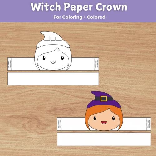 Witch Crown Template | Halloween Craft | Halloween Activity | Halloween ...