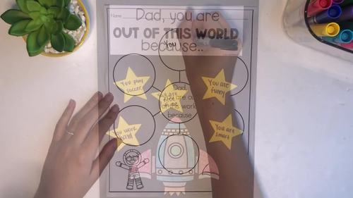 Rocket Ship Father's Day Craft by Tidy Up and Teach | TPT