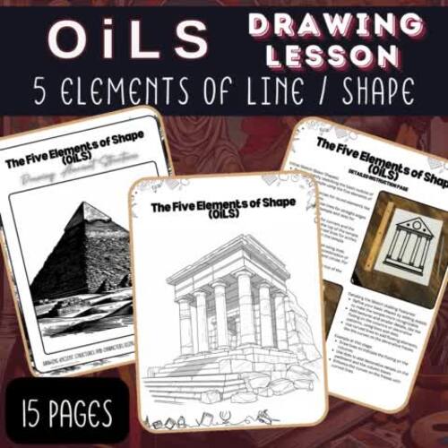 OiLS 5 elements of Line or Shape Drawing Lesson CC Cycle 1 | TPT
