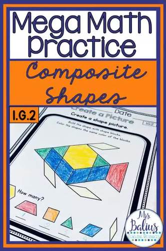 First Grade Math Activities | Composing Shapes Worksheets by Mrs Balius