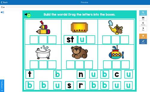 Ub Word Family Boom Cards™ by Freckled in Kinder | TPT