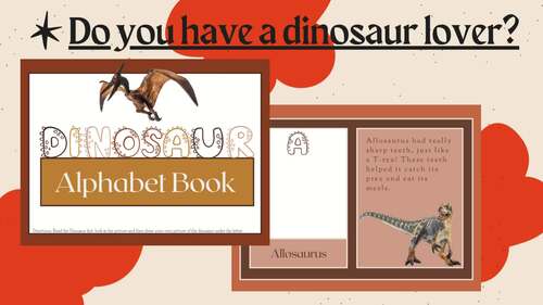 Dinosaur Alphabet Book by Hope Learning Toys | TPT