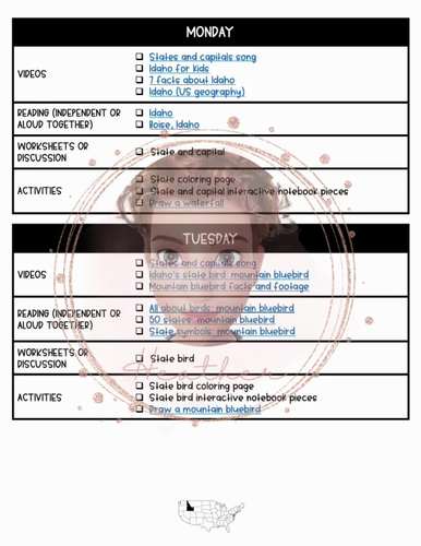 Idaho State Unit Study | Capital, Bird, Flower, Flag, Animal | State ...