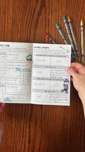 5th Grade Mini Math Project Math Test Prep Expressions Graphing January