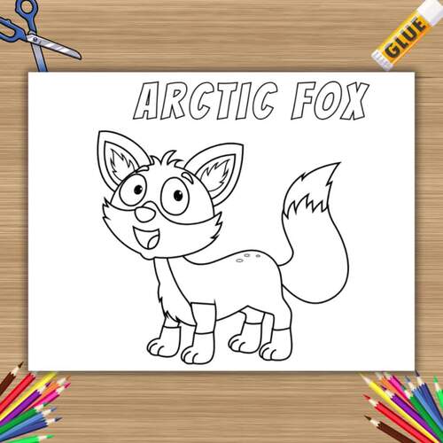 Arctic Fox Craft Activity | Winter Animal Craft | Cut & Paste Fine ...