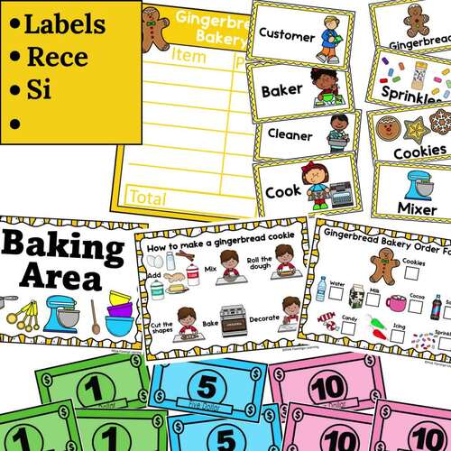 Gingerbread Bakery Dramatic Play Printables Gingerbread Dramatic Play ...