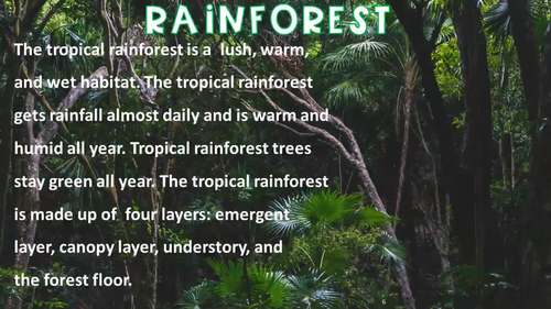 Distance Learning Habitat Unit with Video Instructions and Biblical ...