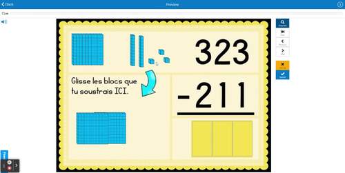 BOOM Cards: La soustraction à trois chiffres SANS regroupement by Mme Bock