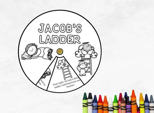 Jacob's Ladder Bible Spinning Wheel Craft for Sunday School or Homeschool