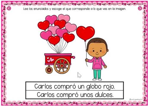 BOOM CARDS Lectura de Oraciones de San Valentín by Paidos Recursos ...