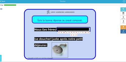 French Reflexive Verbs Passé Composé Boom Cards and Printable Worksheet