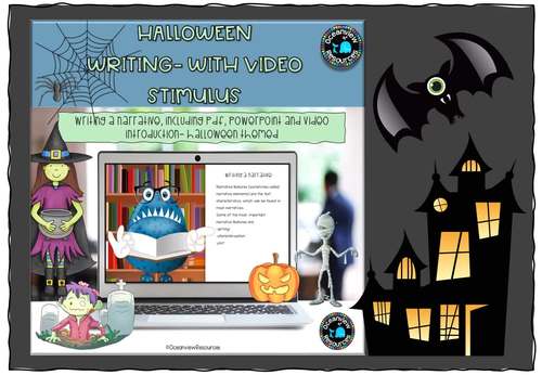 Halloween Writing with Video Stimulus by Oceanview Resources | TPT