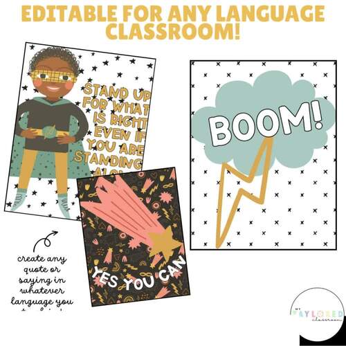Superhero Theme Classroom Posters | EDITABLE | Superhero Classroom Decor