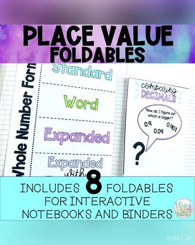 Place Value Interactive Notebook Foldables & Google Slides by Flip 4 Math