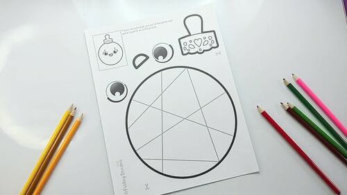 2D Shapes Light Bulb Templates Christmas Craft Cutting Activity for ...