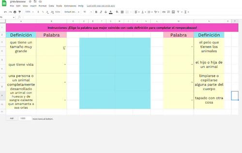 Maravillas 3° Rompecabezas de vocabulario (YEAR-LONG BUNDLE) | TPT