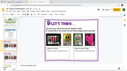 Grade 4 Ontario Math Financial Literacy Unit | Digital Lessons and ...