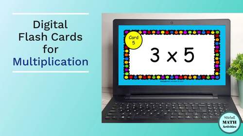 Digital Multiply by 3 Flash Cards for Multiplication Fact Fluency