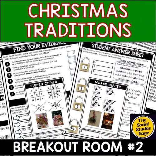 Christmas Traditions Breakout - Reading Comprehension Escape Puzzle ...