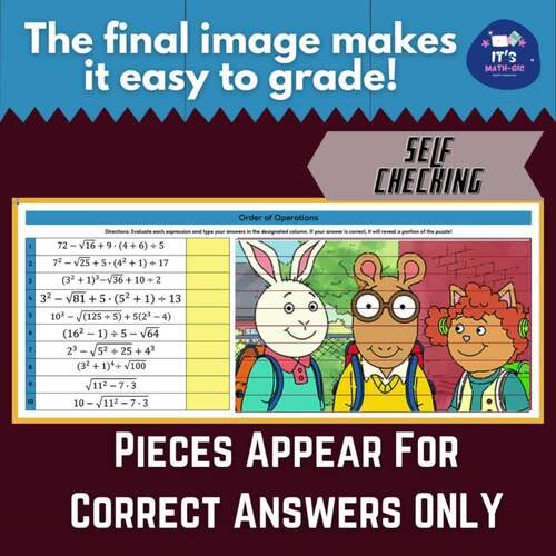 Order of Operations Practice - DIGITAL Reveal NO PREP! by It's Math-gic