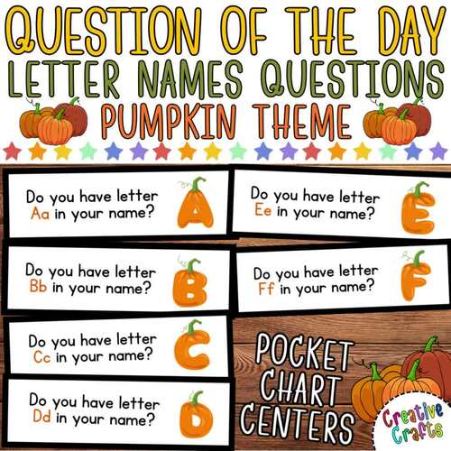 Fall Daily Graphing Questions: Question of the Day with Pumpkin ...
