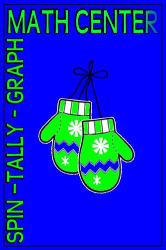 GRAPHING MATH CENTER Spin Tally Graph Mitten Folktale Theme Math Activity