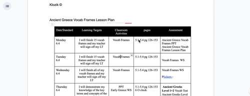 Ancient Greece Vocabulary Frames & Quiz Pack | Editable Vocab Instruction