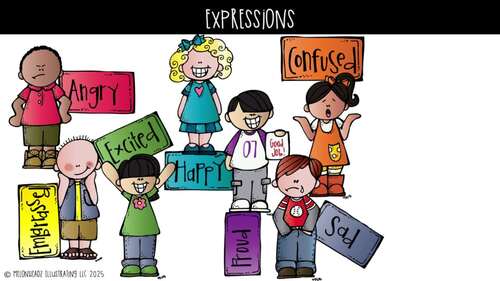 Expressions clip art Emotions clip art Feelings clip art COMBO PACK