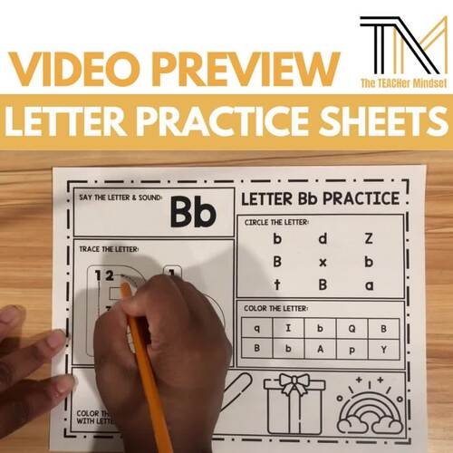 Letters Practice Worksheets | Uppercase Letters | No Prep | TPT