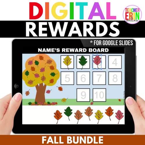 Digital Sticker Chart Rewards FALL BUNDLE Digital Token Boards Google ...