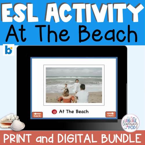ESL / ESOL ACTIVITY | At the Beach by The Language Learning Pod | TPT