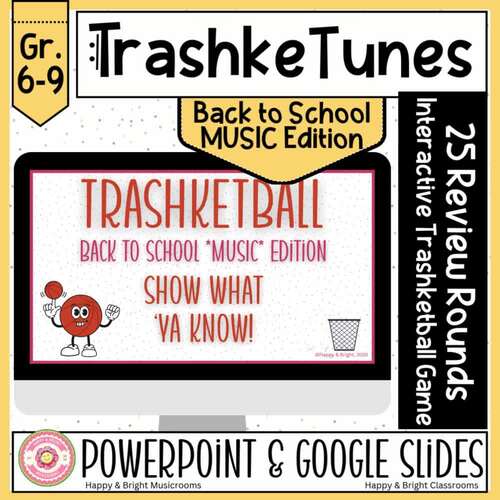 Back to School Trashketball Review Game for Middle School Music Team ...