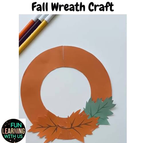 Fall Wreath Craft | Autumn Craft | Seasonal craft by Fun Learning With Us