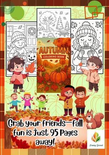 Autumn & Thanksgiving Coloring Pages | 40+ Sheets w/ 5 Writing Worksheets