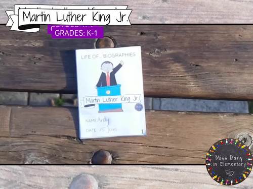 Martin Luther King Jr. MINI BOOK by Miss Dany in Elementary | TPT