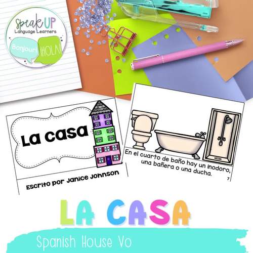 La casa Spanish Rooms of the House & Furniture Reader | Print & Boom Cards